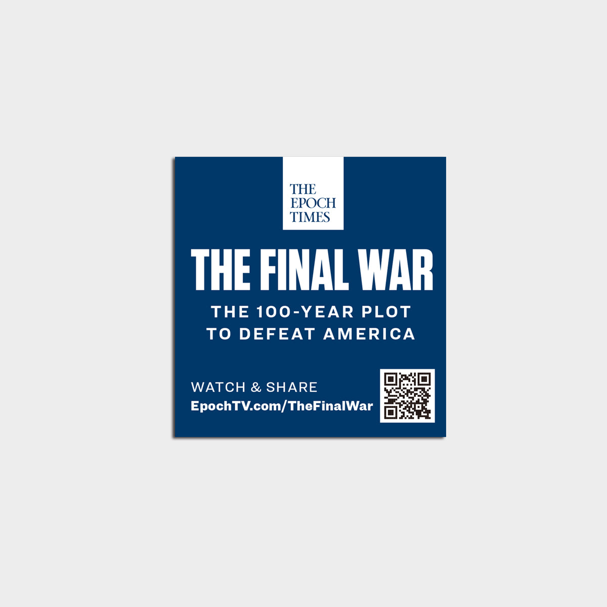 FINAL WAR Sticker - 2 Pack – The Epoch Times Shop